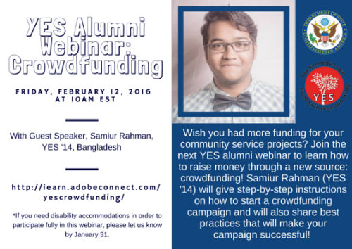 YES Alumni Webinar: Crowdfunding - YES Programs (en-US)